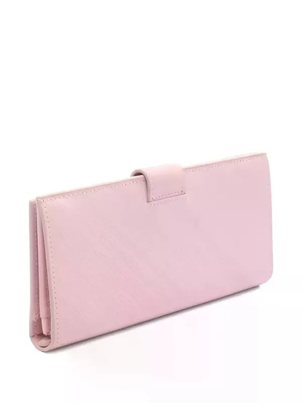 Prada 2010s Saffiano Tab Triangle Logo Bifold Wallet