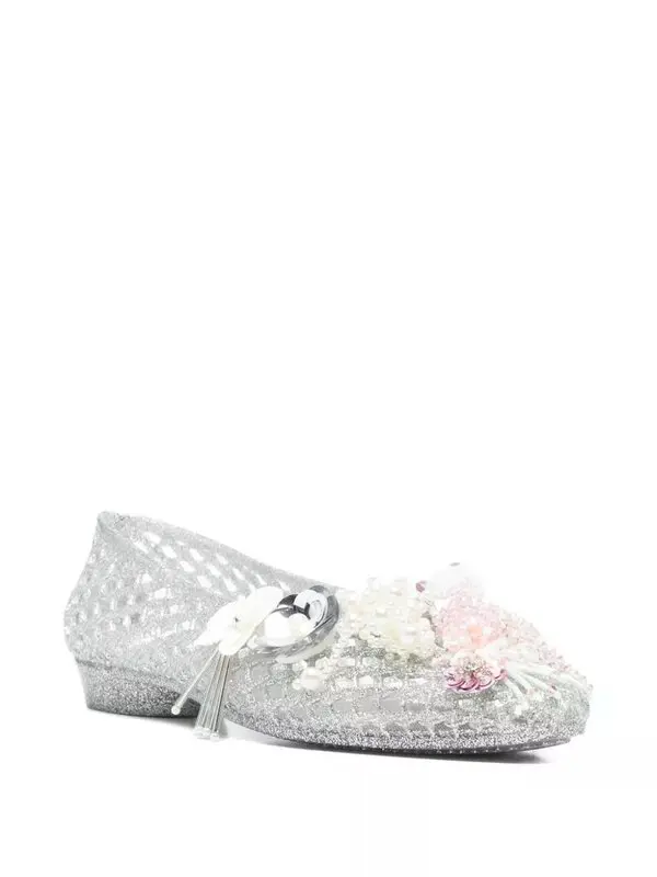 HEAVENLY JELLY Embellished Ballet Flats
