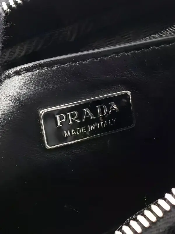Prada 2010s Re-nylon And Brushed Leather Shoulder Bag