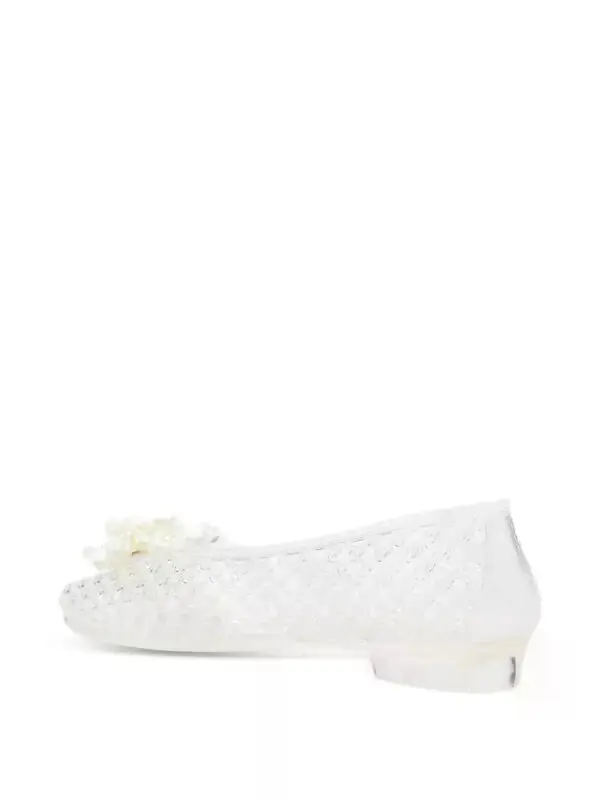 HEAVENLY JELLY Floral Appliqué Ballet Flats