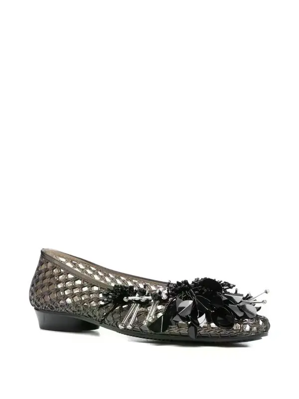 HEAVENLY JELLY Floral Embellished Ballet Flats
