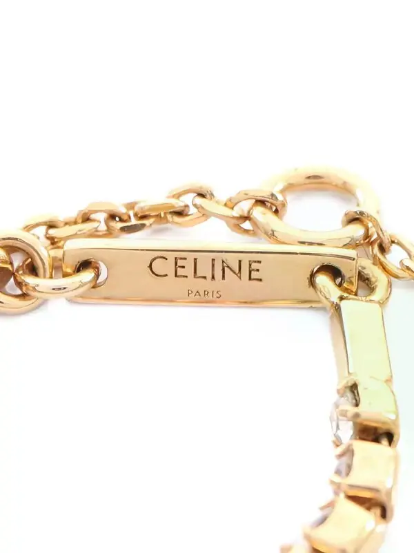 Celine 2010s Triomphe Sparkle Necklace