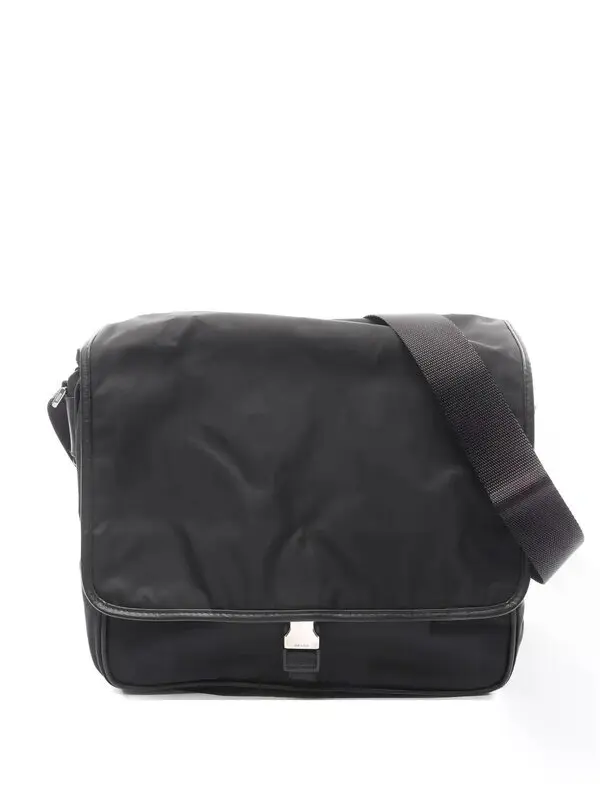 Prada 2000s Tessuto Leather Shoulder Bag