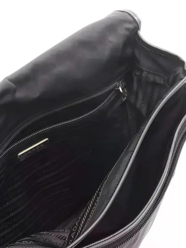 Prada 2000s Tessuto Leather Shoulder Bag