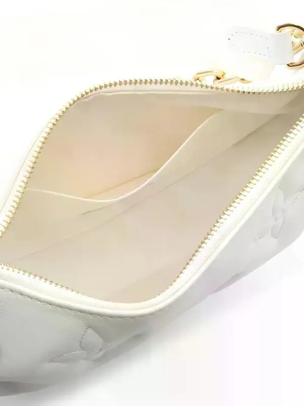 LOUIS VUITTON 1910s Over The Moon Bubblegram Leather Handbag - White