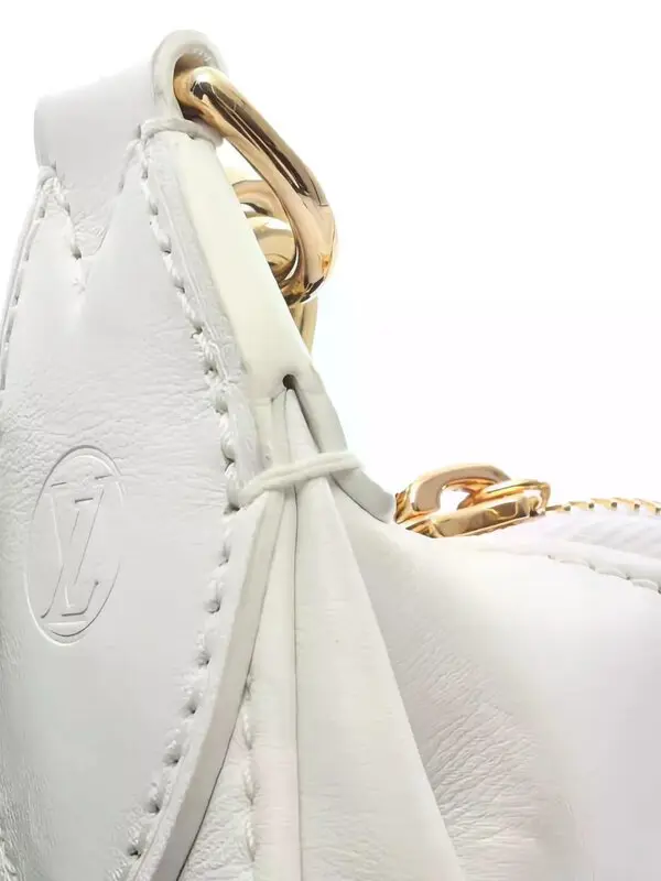 LOUIS VUITTON 1910s Over The Moon Bubblegram Leather Handbag - White