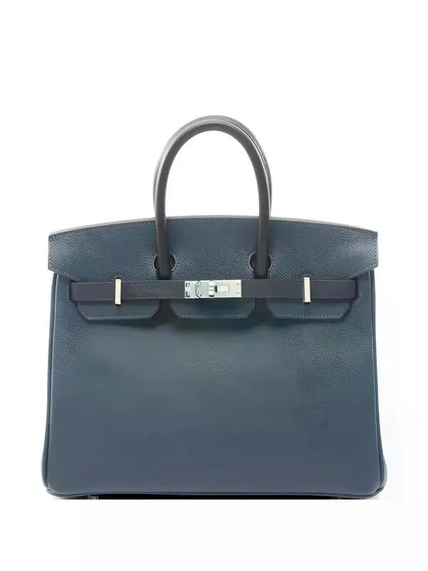 Hermès 2023 25 Birkin Leather Handbag - Blue
