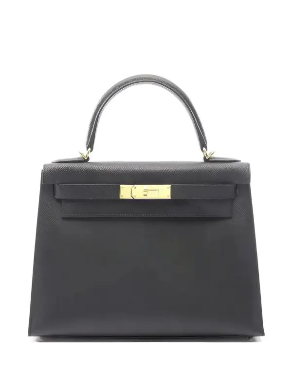 Hermès 2022 28 Kelly Epsom Leather Tote Bag - Black
