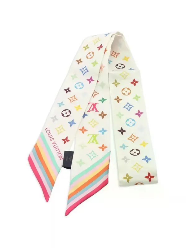 LOUIS VUITTON X Takashi Murakami 2024 Monogram Scarf - White