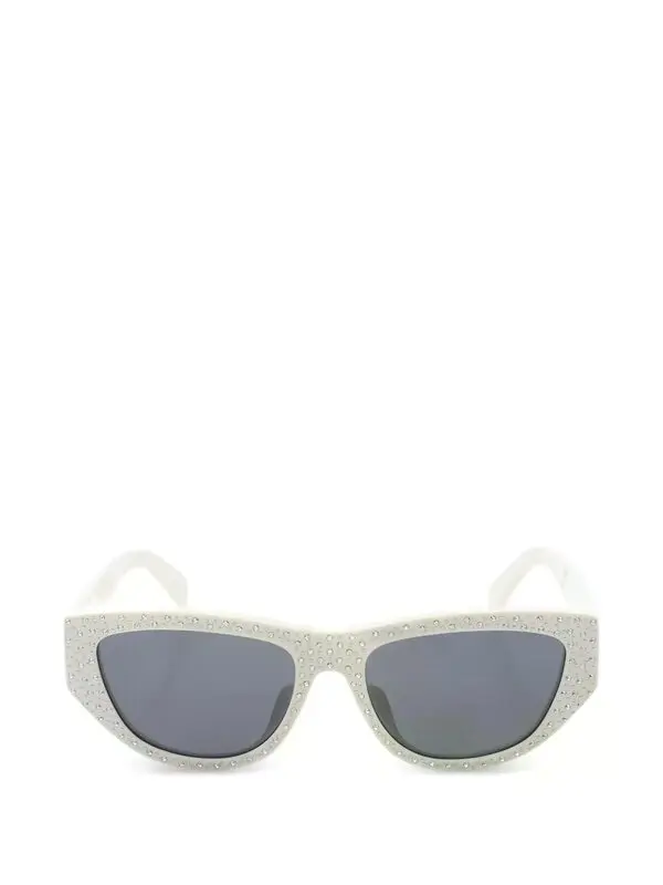 Celine 2020s Embellished Sunglasses - White