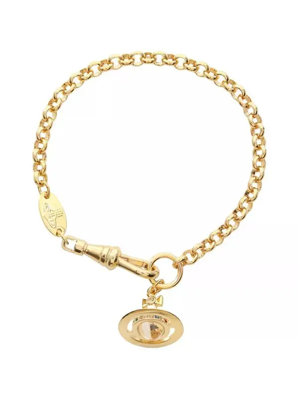 VIVIENNE WESTWOOD Orb Rhinestone-embellished Bracelet - Gold