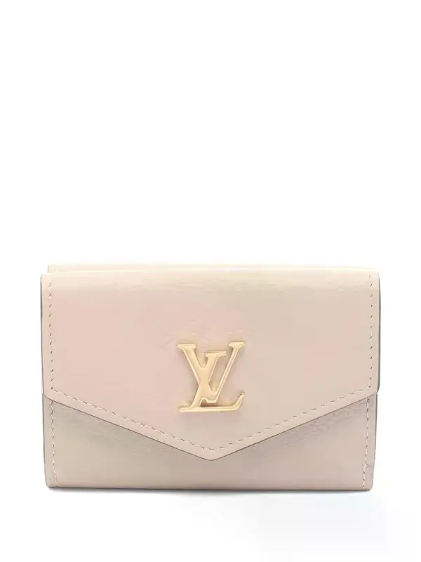 LOUIS VUITTON Mini Portefeuille Rock Greige Trifold Leather Wallet - Neutrals