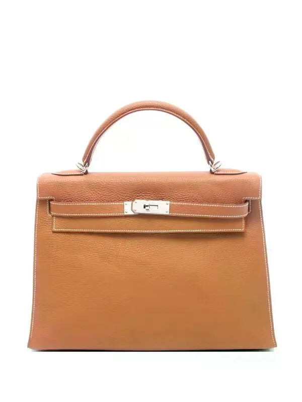 Hermès 2005 32 Kelly Top-handle Leather Handbag - Brown