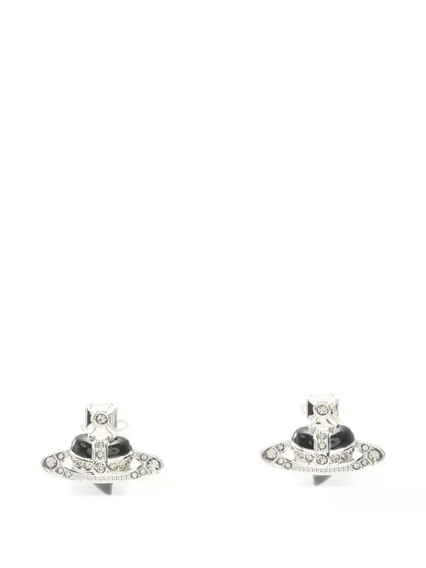 VIVIENNE WESTWOOD 2020s New Diamante Heart Earrings - Silver
