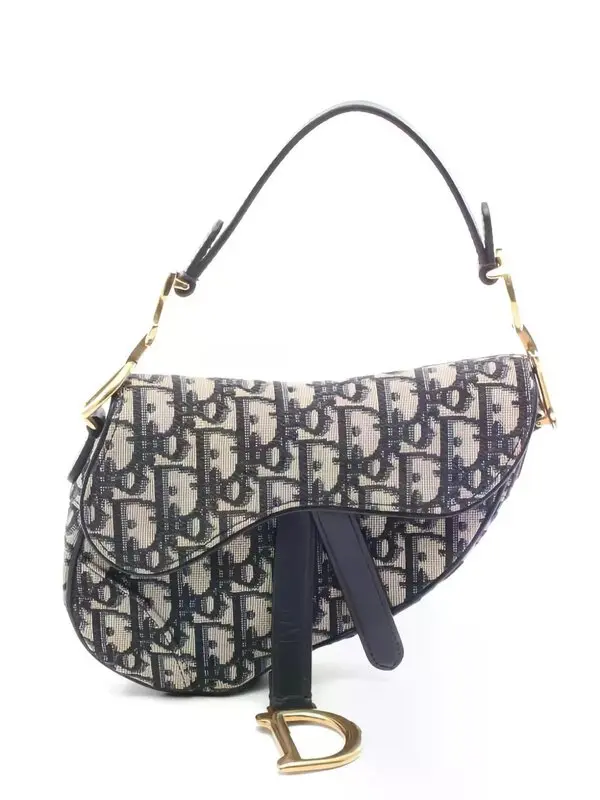 Dior 2010s Saddle Oblique-pattern Tote Bag - Neutrals