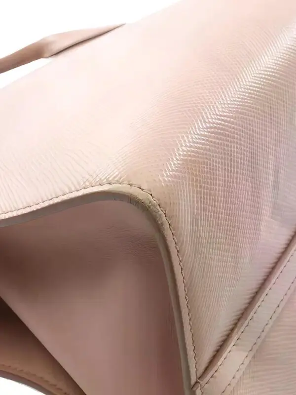 Prada 2000s Saffiano Monochrome Leather Tote Bag - Neutrals