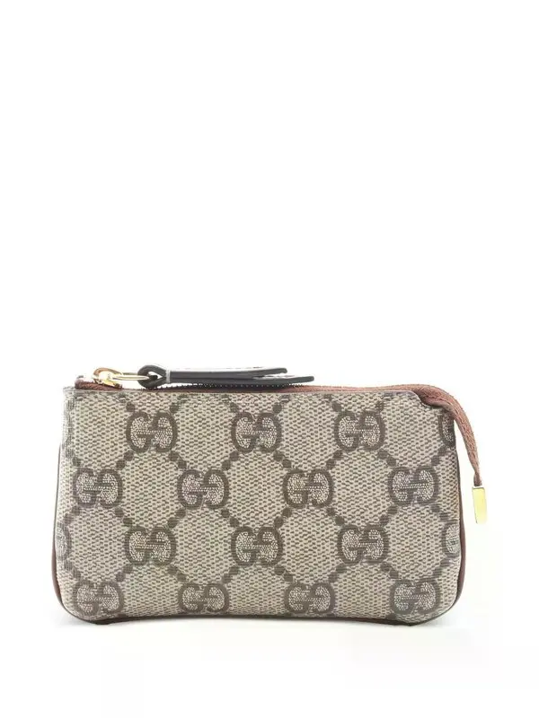 Gucci 2010s Gg Canvas Leather Coin Purse - Neutrals