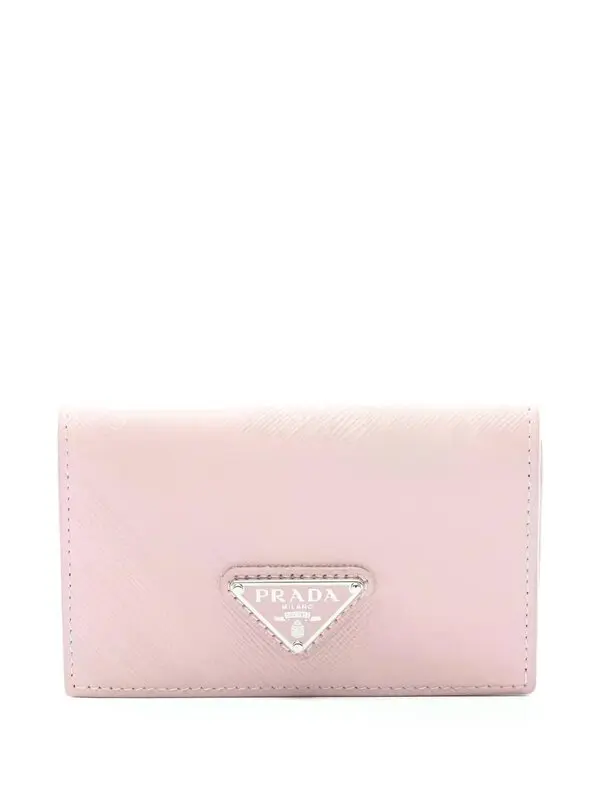 Prada 2010s Saffiano Triangle-logo Card Case