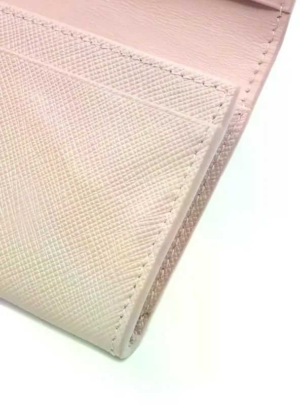 Prada 2010s Saffiano Triangle-logo Card Case