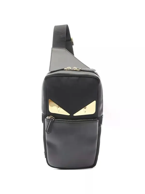 Fendi Monster Bugs Eye Messenger Bag - Black