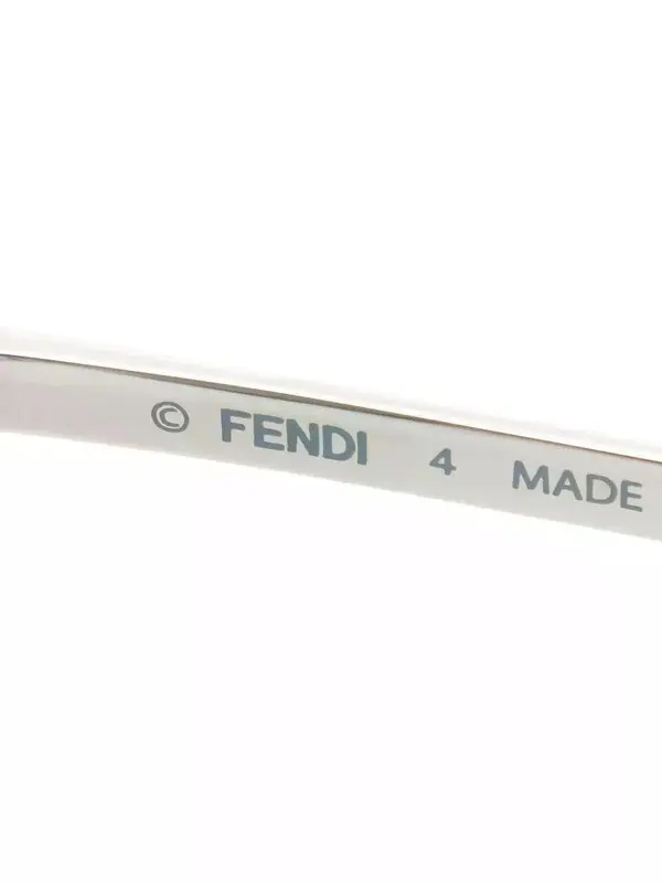 Fendi Ff-pattern Round Sunglasses