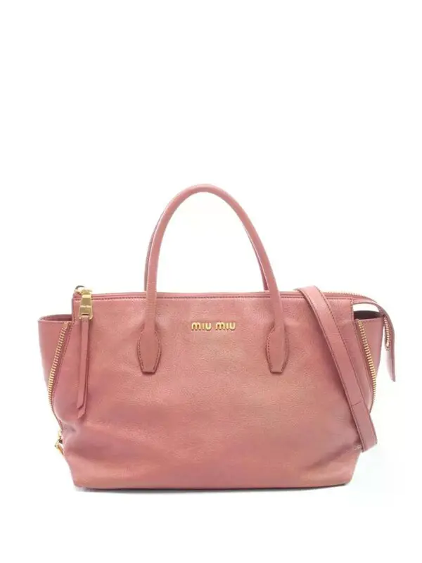 Miu Miu 2000s Madras Two-way Tote Bag