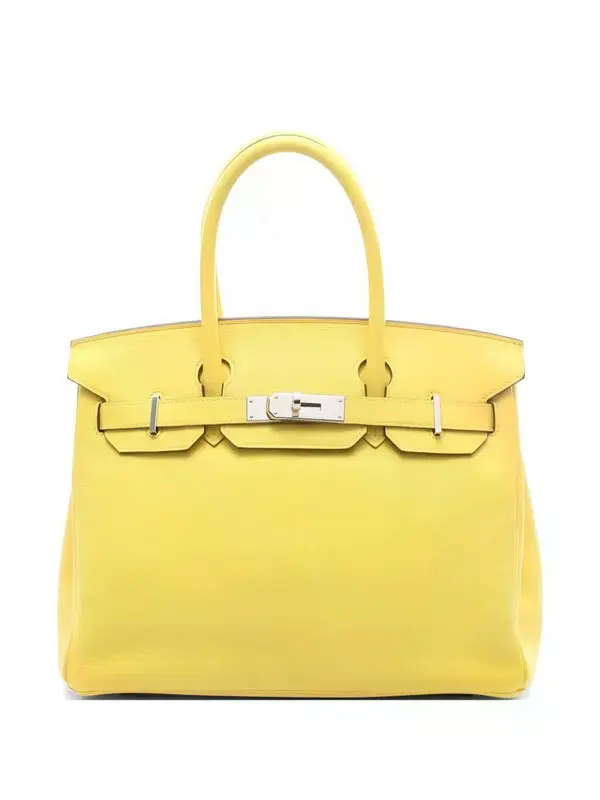 Hermès 2019 Birkin 30 Jaune Naples Leather Tote Bag - Yellow