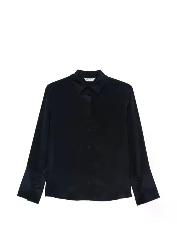 Max Mara Buttoned Silk Blouse - Blue