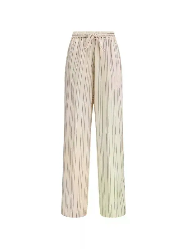 UMIT BENAN Michelle Striped Trousers - Neutrals
