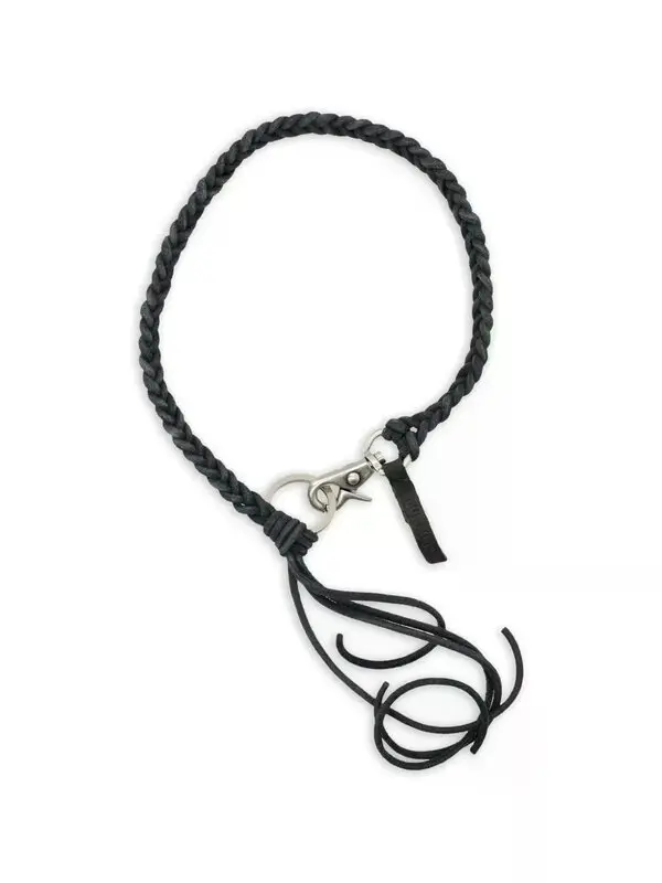 Our Legacy Ladon Braided Leather Key Chain - Black