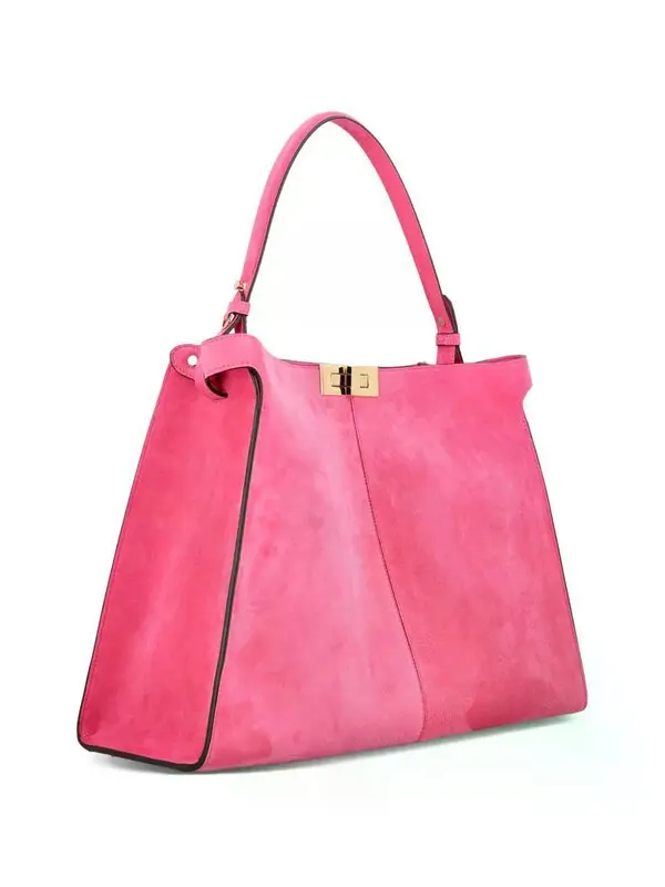Fendi Large Way Lock-detail Tote - Pink
