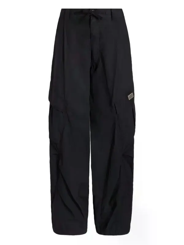 Dolce & Gabbana Logo-plaque Cargo Trousers - Black