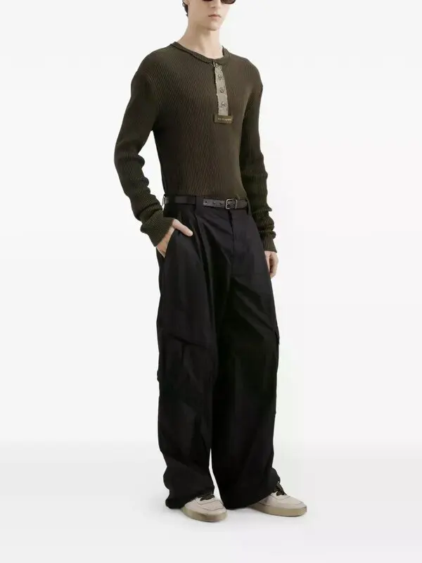 Dolce & Gabbana Logo-plaque Cargo Trousers - Black