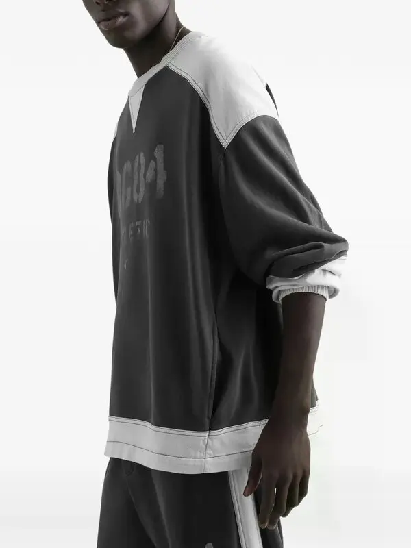 Dolce & Gabbana Colour-block Crew-neck Sweatshirt - Grey