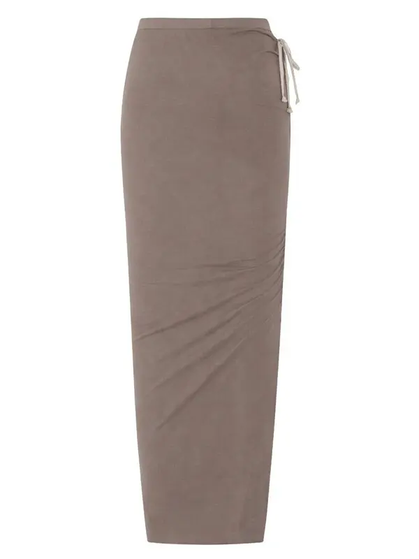 Rick Owens Fitted Skirt With Slit - Dove