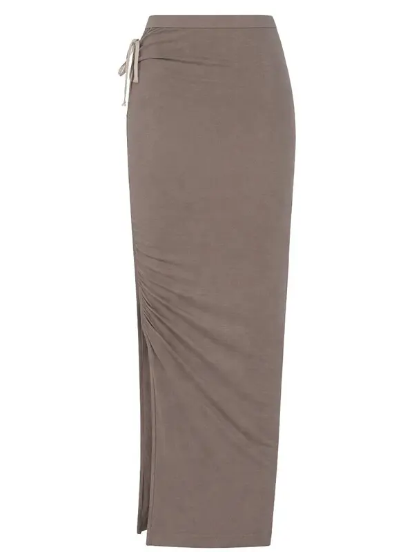 Rick Owens Fitted Skirt With Slit - Dove