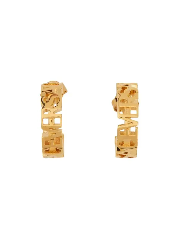 Versace Logo Hoop Earrings