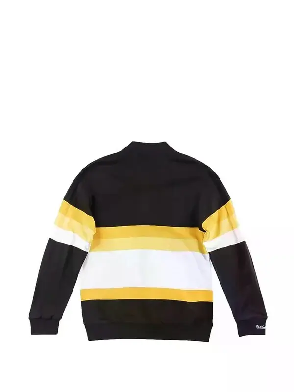 Mitchell & Ness Nfl Pittsburgh Steelers Stripe Full-zip Sweater