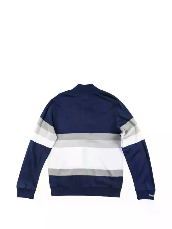 Mitchell & Ness Nfl Dallas Cowboys Stripe Full-zip Sweater