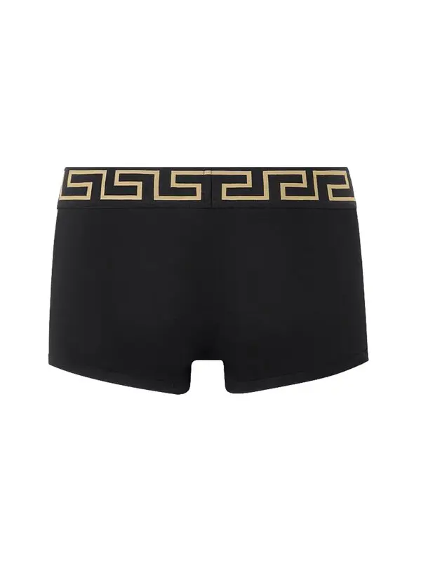 Versace Boxer Shorts With Greek - Grey