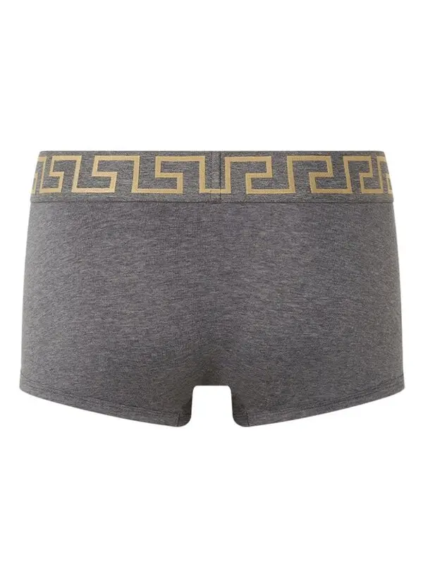 Versace Boxer Shorts With Greek - Grey