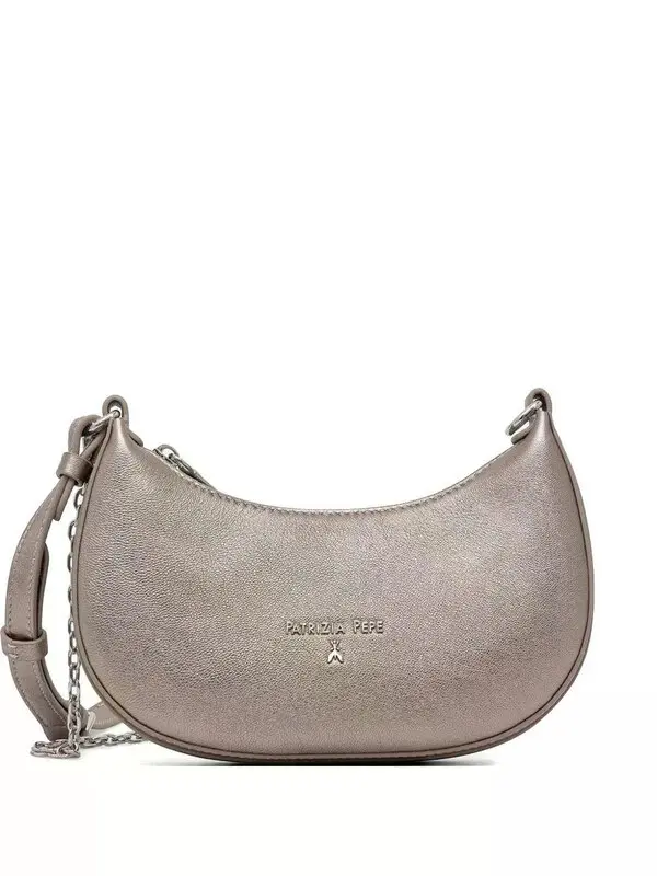 Patrizia Pepe Logo-lettering Crossbody Bag - Grey