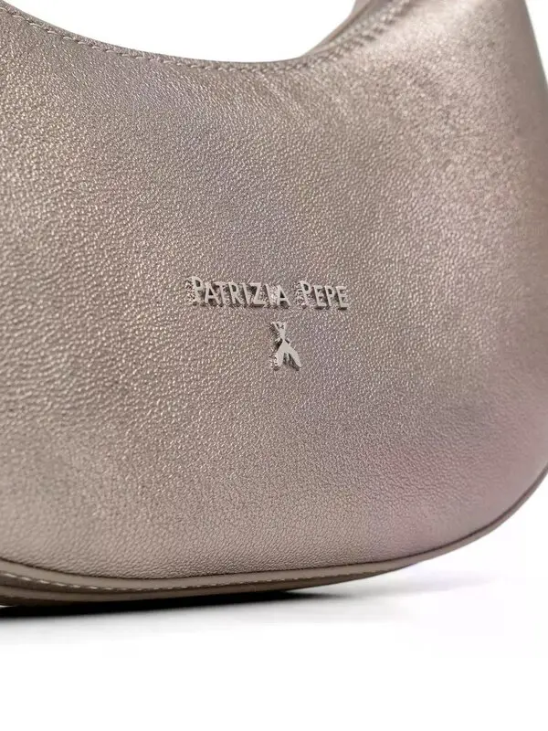 Patrizia Pepe Logo-lettering Crossbody Bag - Grey
