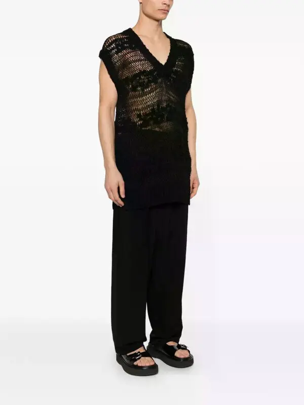 Yohji Yamamoto V-neck Knitted Top