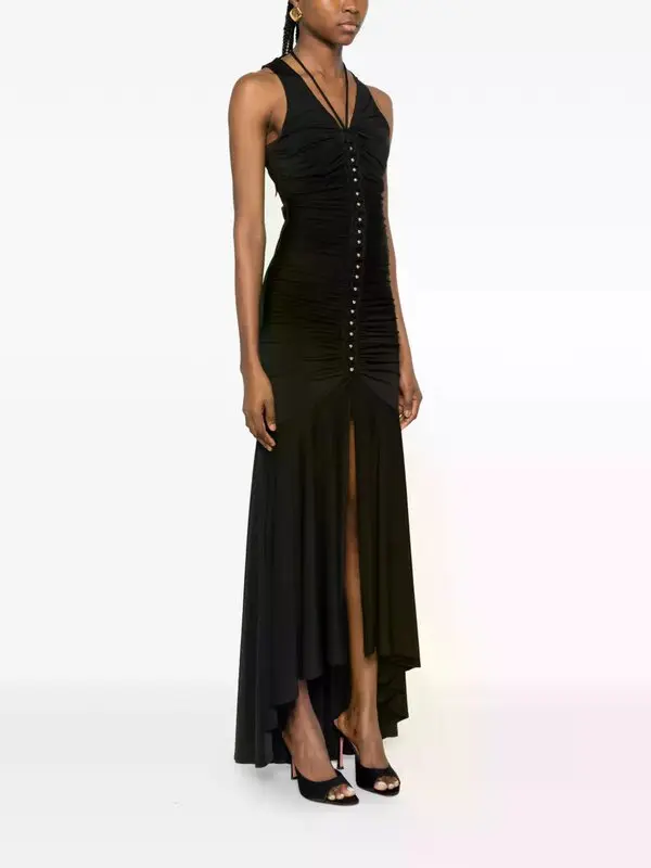 Just Cavalli Ruched V-neck Dress
