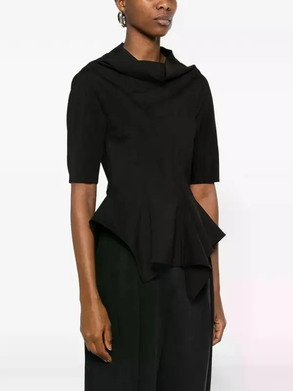 Khaite Pippa Cowl-neck Blouse
