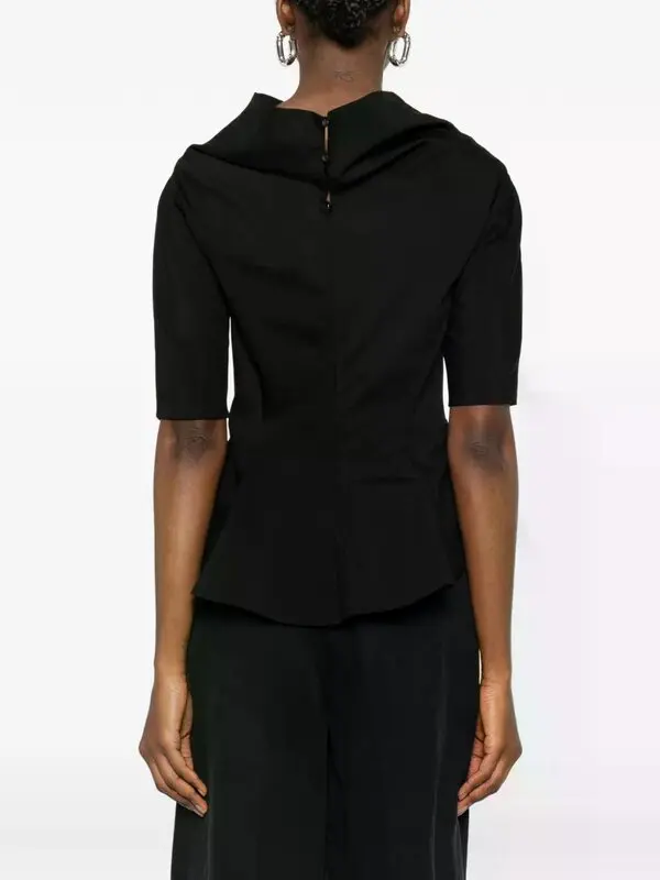Khaite Pippa Cowl-neck Blouse