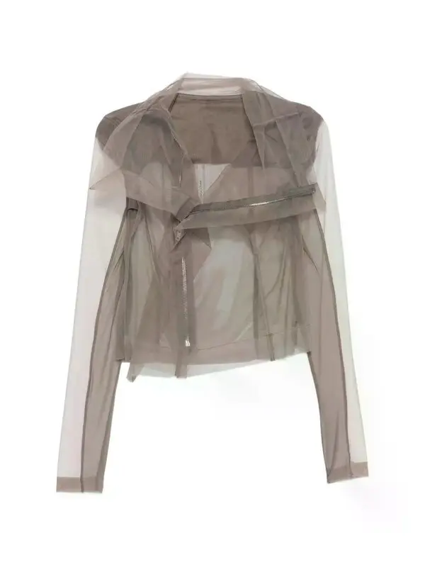 Rick Owens Zip-up Tulle Blouse