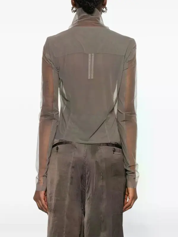 Rick Owens Zip-up Tulle Blouse