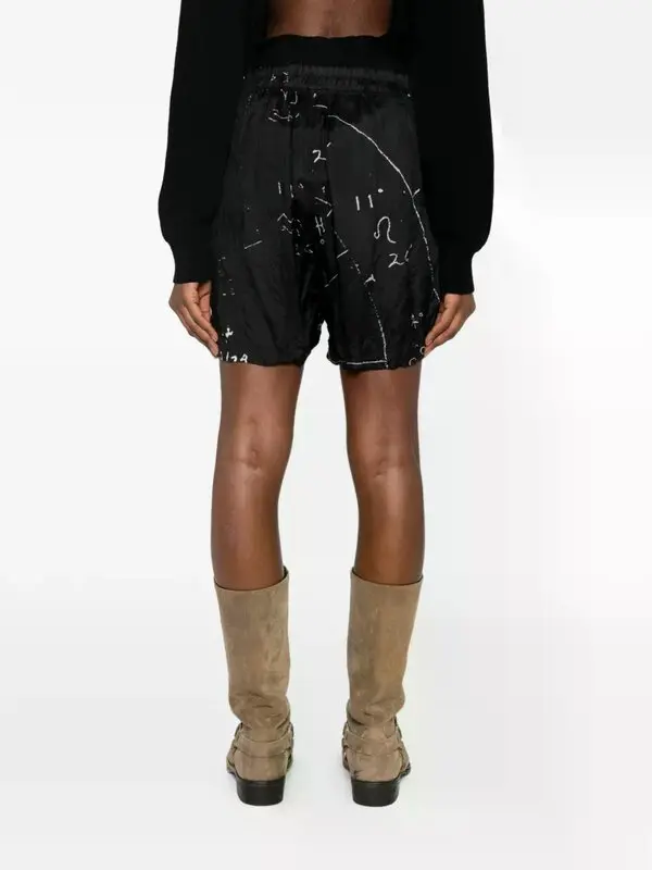 Rick Owens Drawstring Printed Shorts